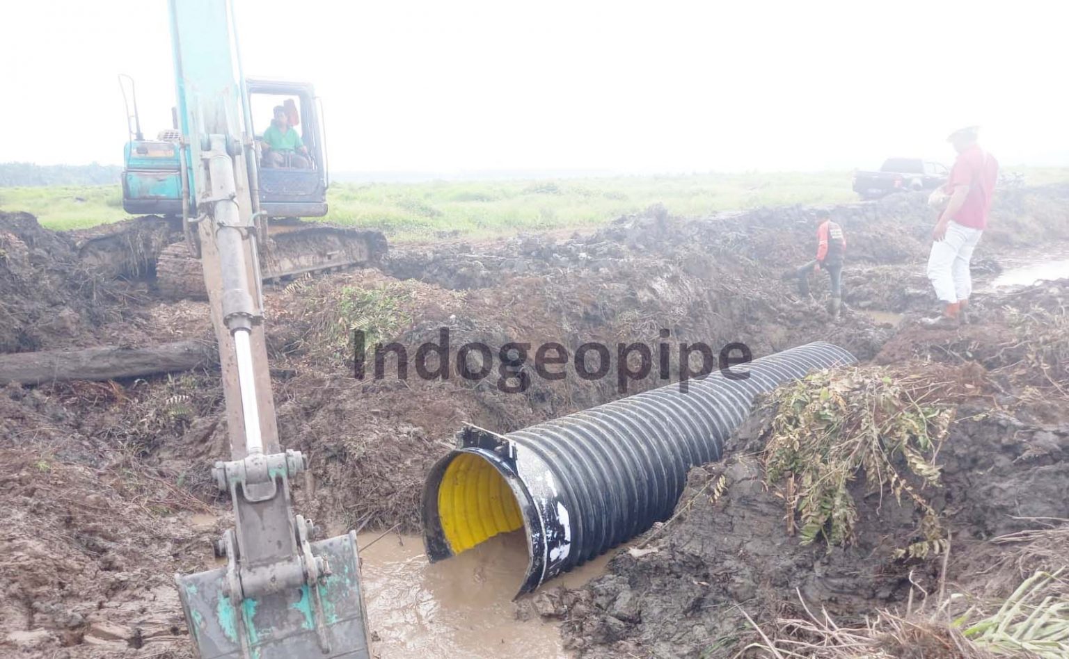 HDPE Culvert untuk drainase perkebunan sawit - Indogeopipe